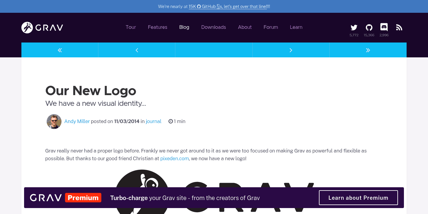 Our New Logo | Grav CMS