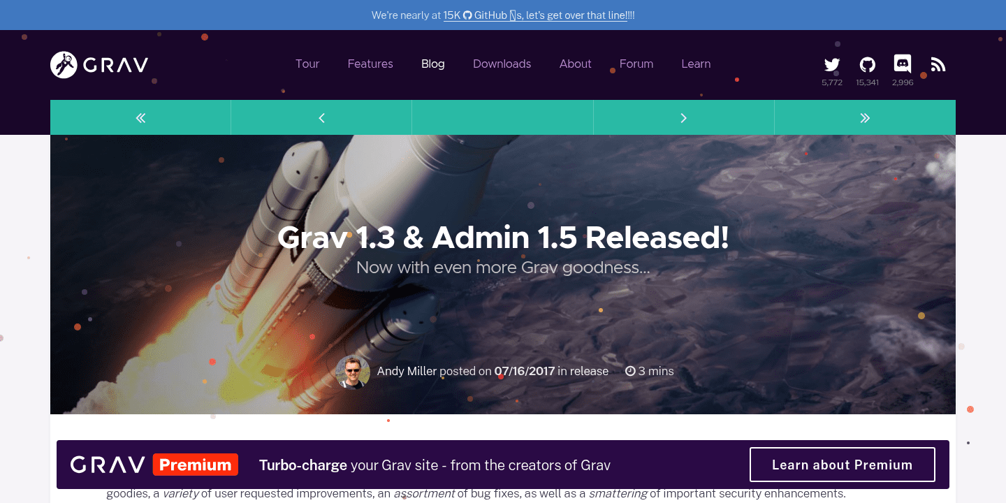 Grav 1.3 & Admin 1.5 Released! | Grav CMS