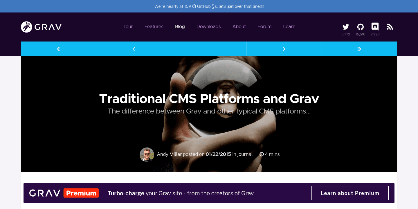 Traditional CMS Platforms and Grav | Grav CMS