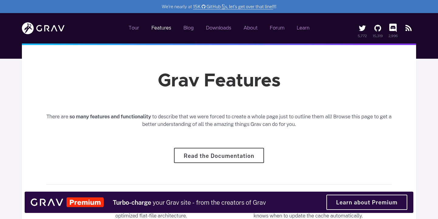 Grav - Features List | Grav CMS