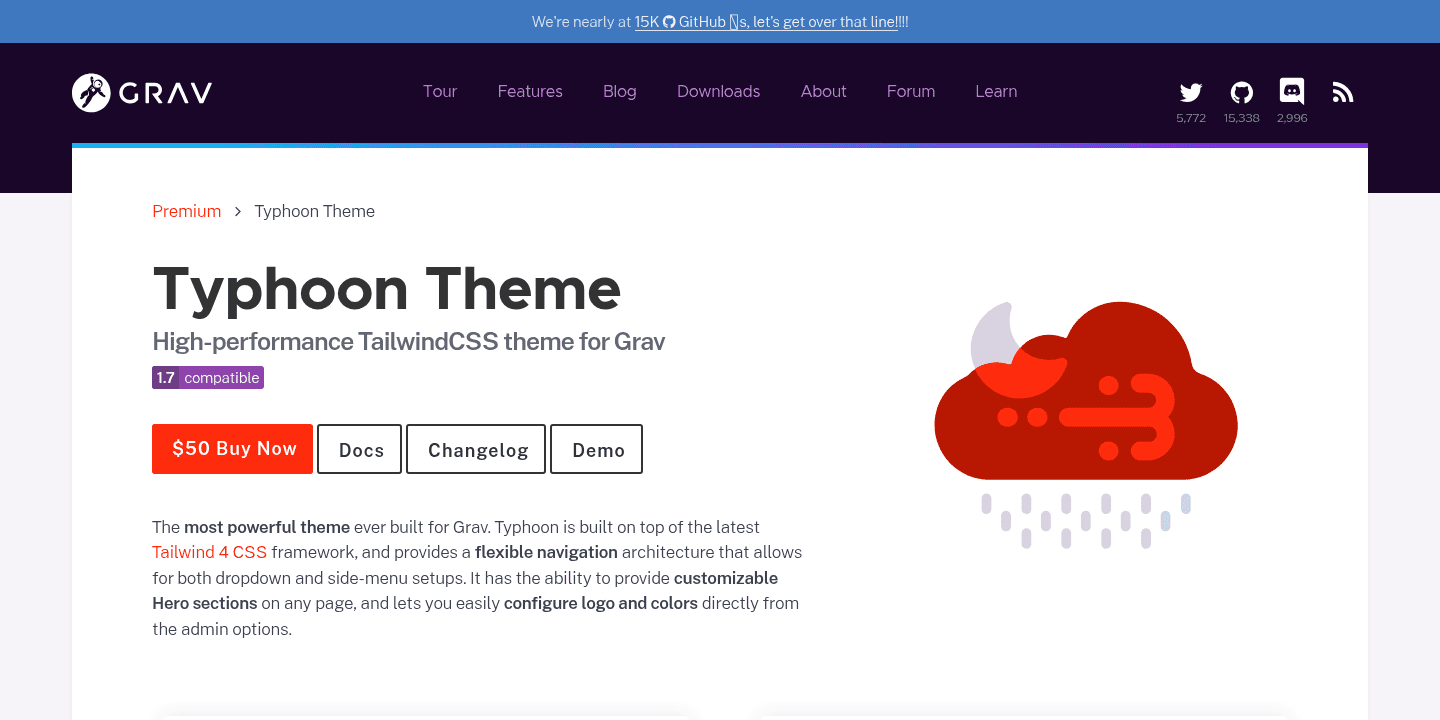 Typhoon Theme | Grav CMS