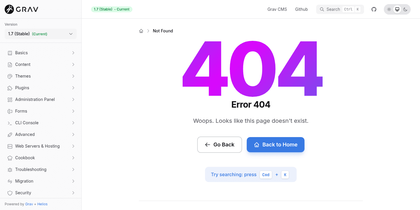 Troubleshooting | Grav Documentation