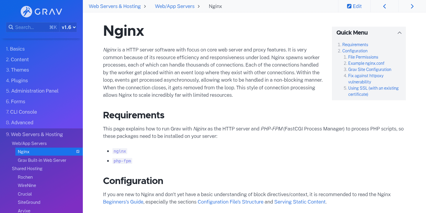 Nginx | Grav Documentation