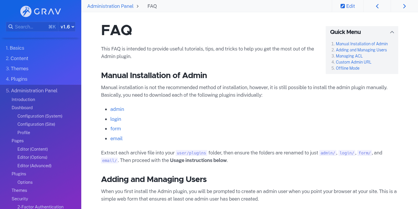 FAQ | Grav Documentation