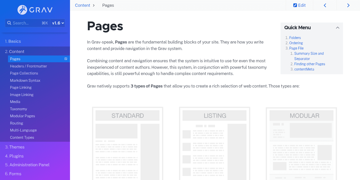 Pages | Grav Documentation