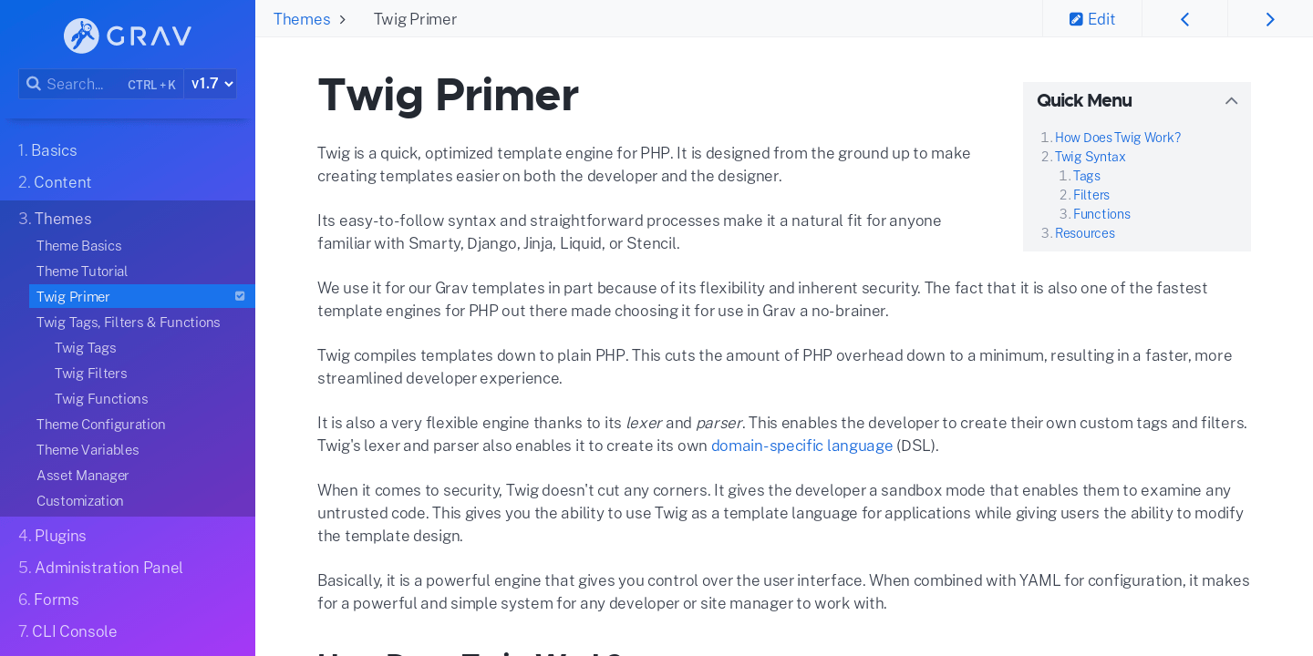 Twig Primer Grav Documentation
