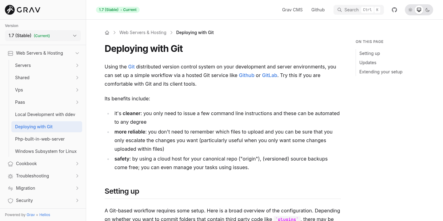 Deploying with Git | Grav Documentation