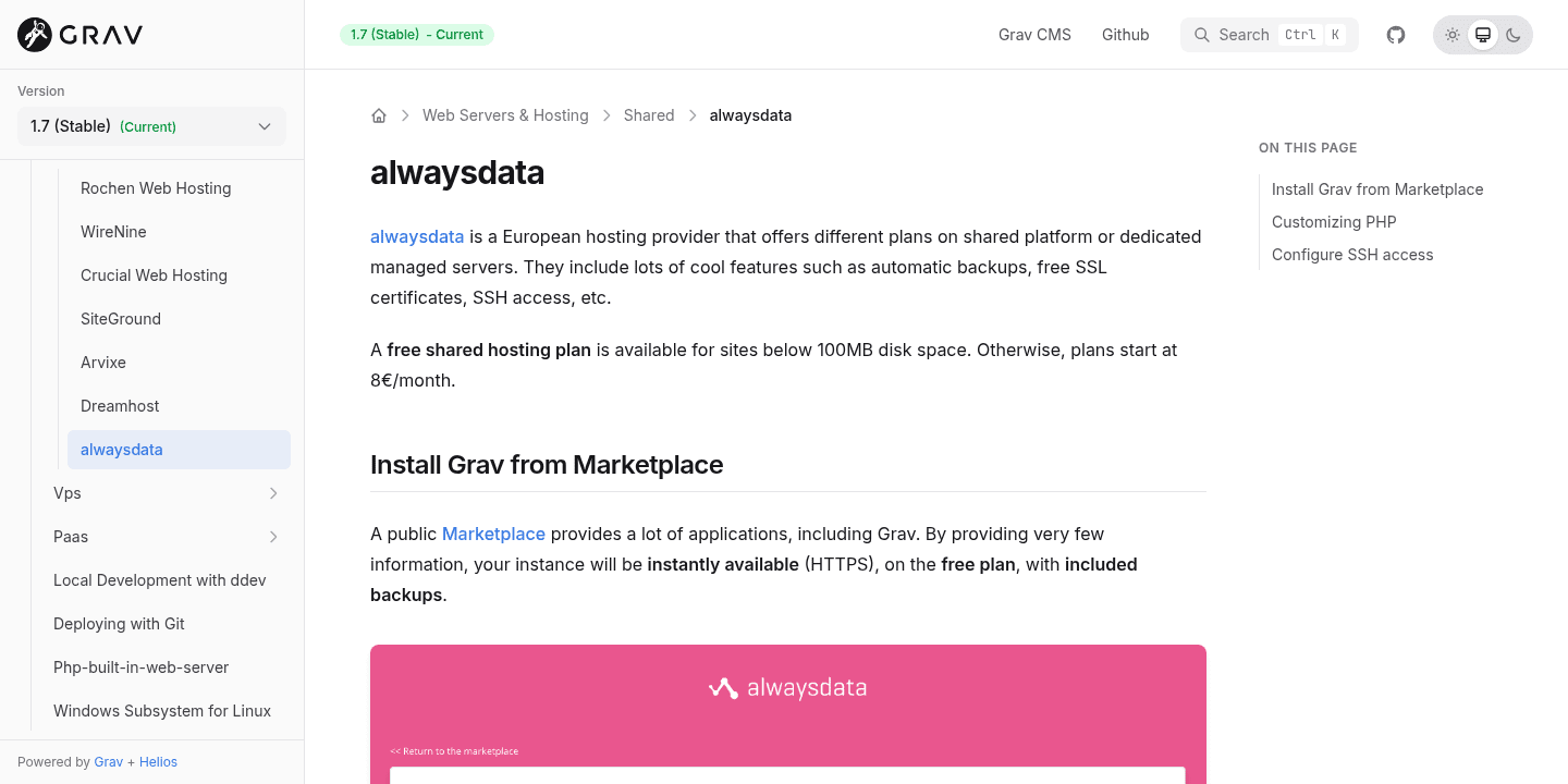 alwaysdata | Grav Documentation