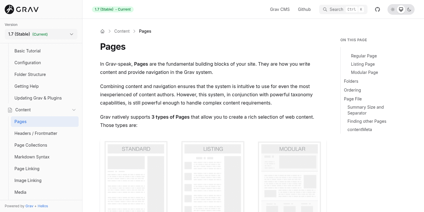 Pages | Grav Documentation