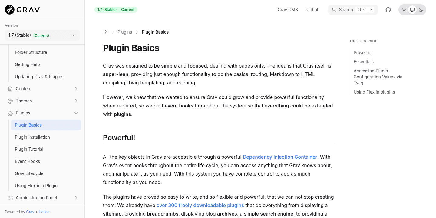 Plugin Basics | Grav Documentation