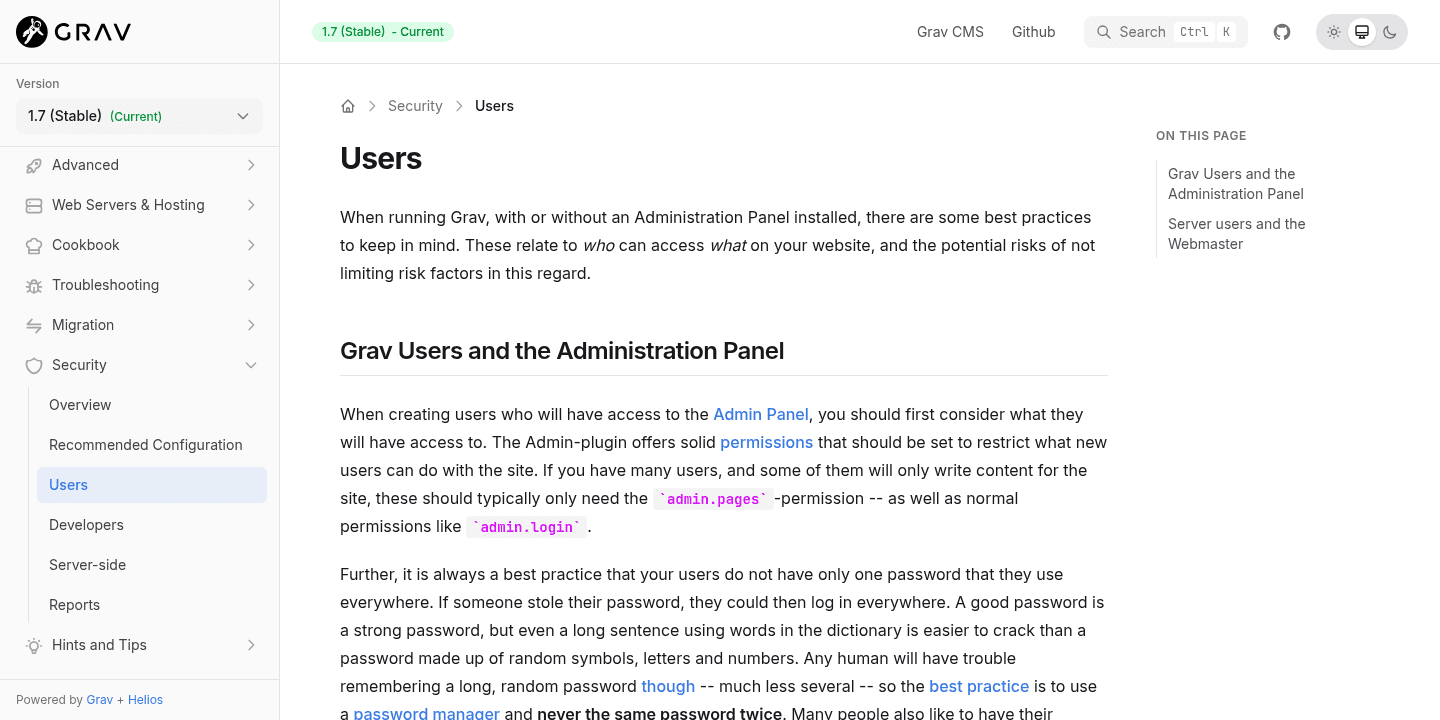 Users | Grav Documentation
